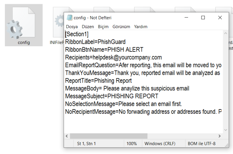 Phish Alert / Report Outlook Eklentisini ücretsiz olarak kullanın